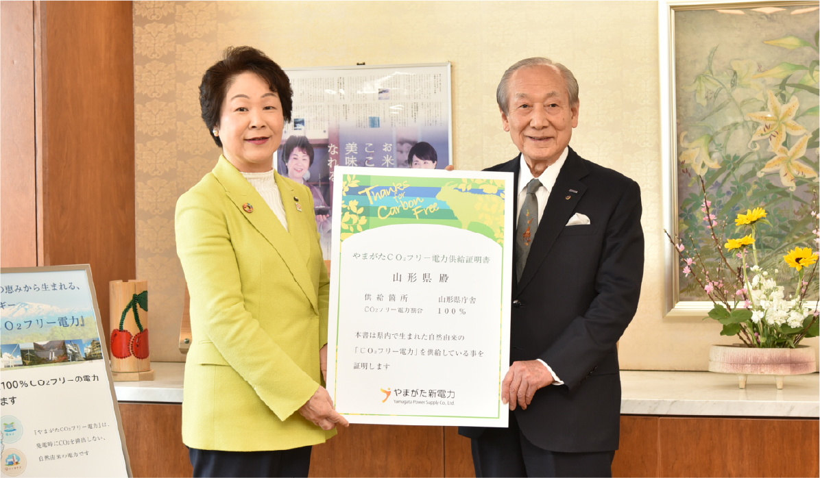 ゼロカーボン2050へ | やまがた新電力